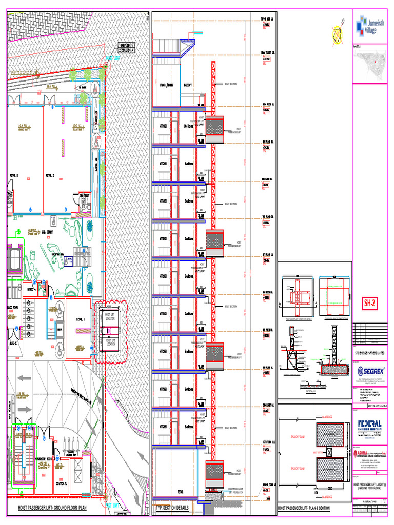 Hoist Passenger Lift Layout SH-2 | PDF