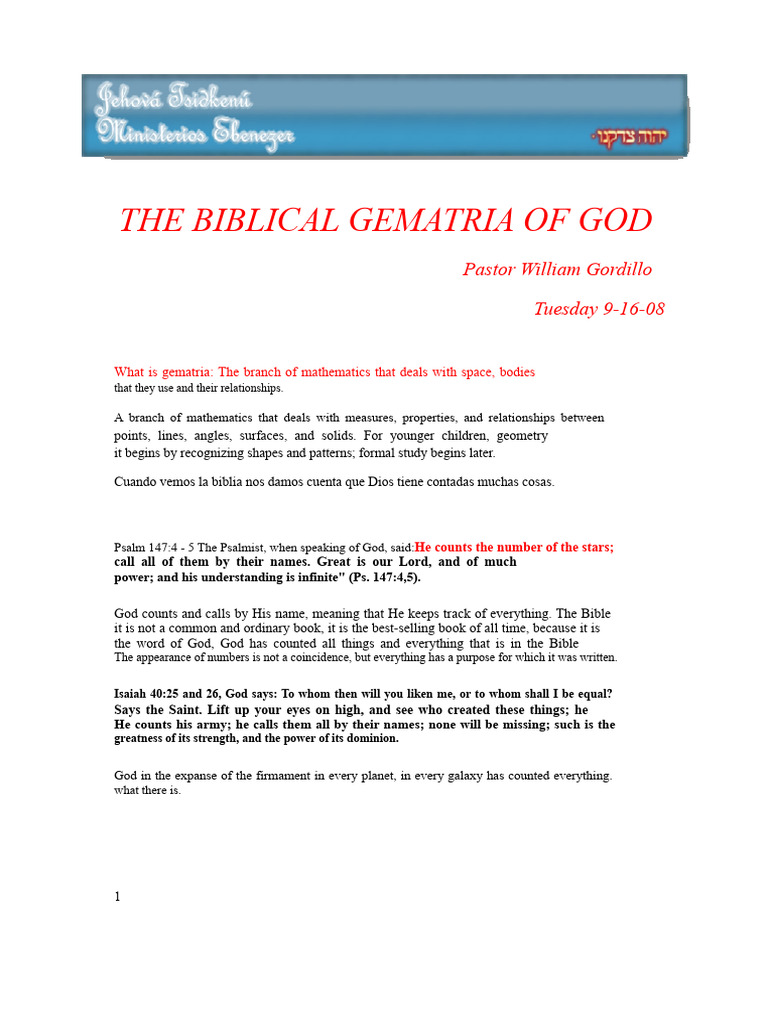 Biblical Gematria and Creation Insights | PDF | Moon | Genesis Creation ...