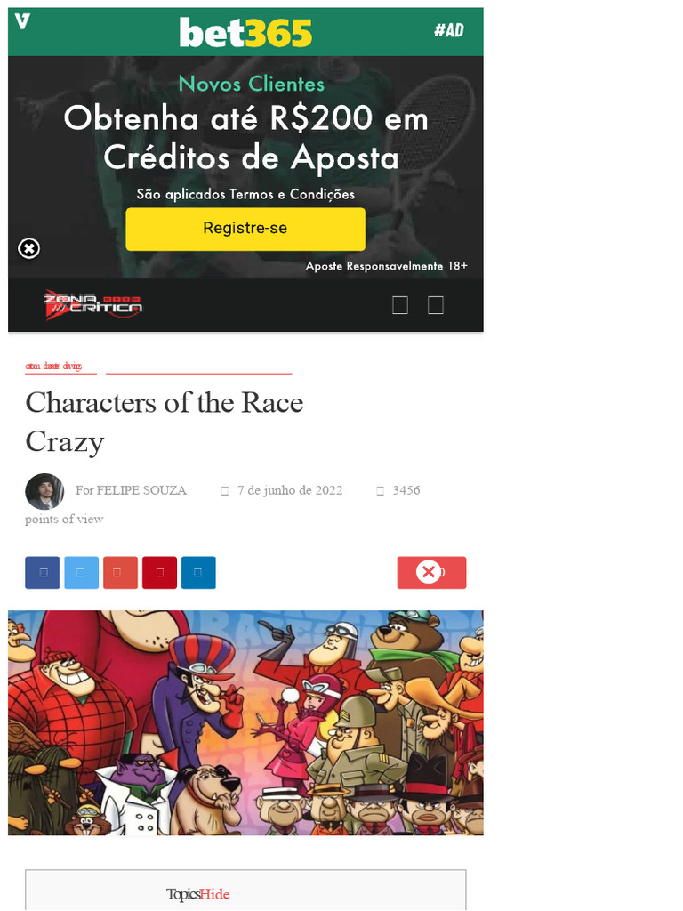 Characters From The Wacky Races - Critical Zone | PDF