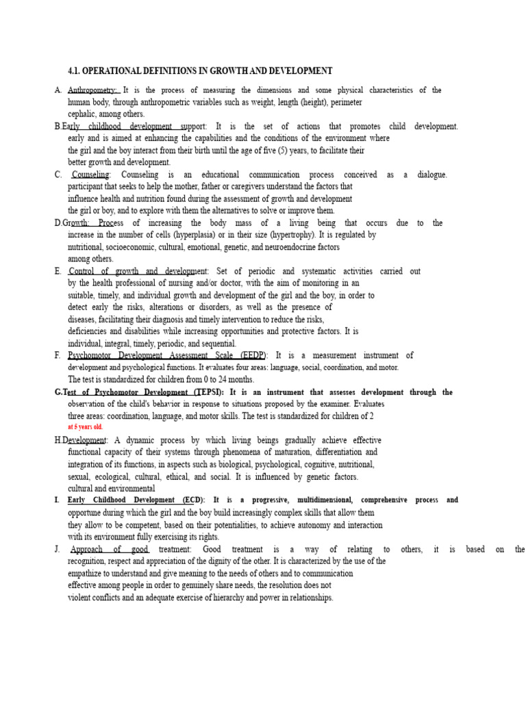 Key Definitions in Child Growth & Development | PDF | Child Development ...