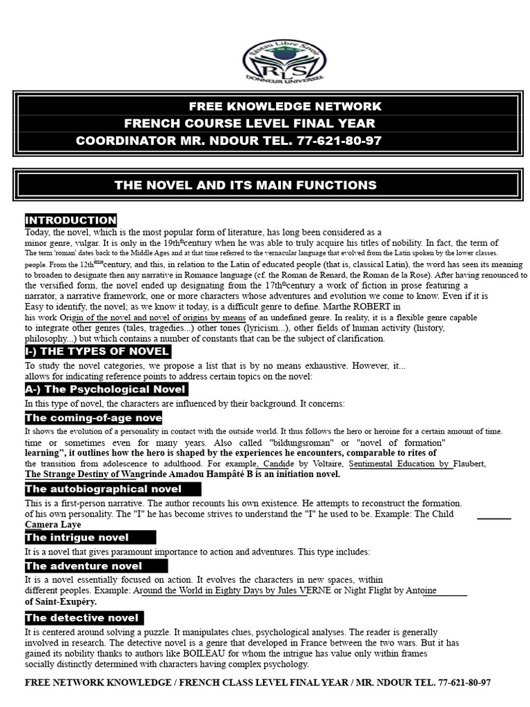 Novel A Long Letter by Mariama Bâ FUNCTIONS | PDF | Novels | Reality