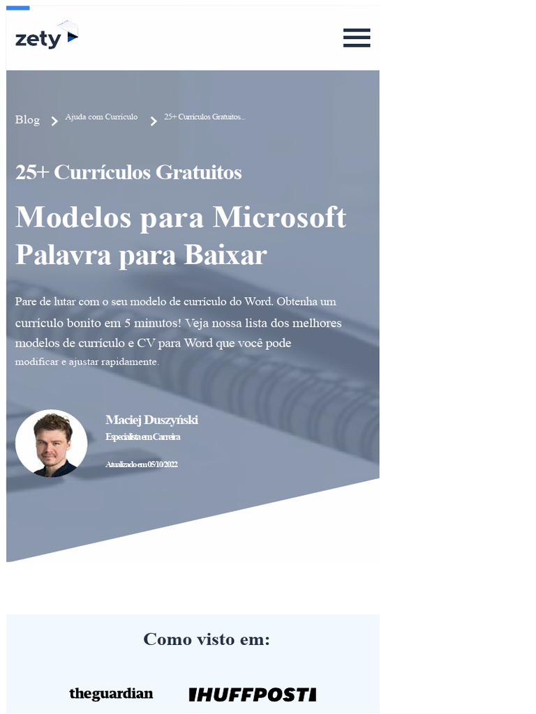 Modelos de Currículo Gratuitos para Word | PDF