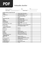 Daily Telehandler Inspection Checklist | PDF | Technology & Engineering