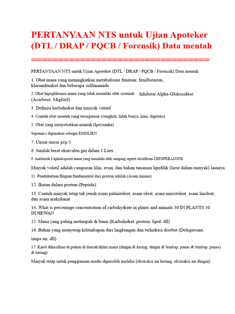 Soal Ujian NTS | PDF