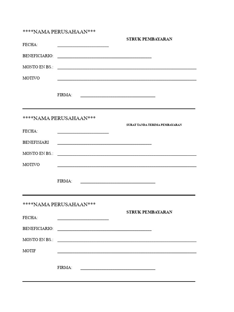Format Penerimaan Kas Kecil | PDF