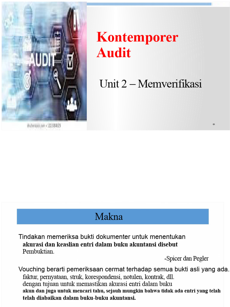 Pentingnya Vouching dalam Audit Akuntansi | PDF