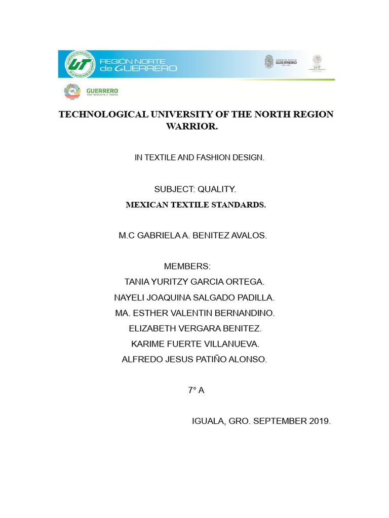 Mexican Textile Standards Overview | PDF | Textiles | Yarn