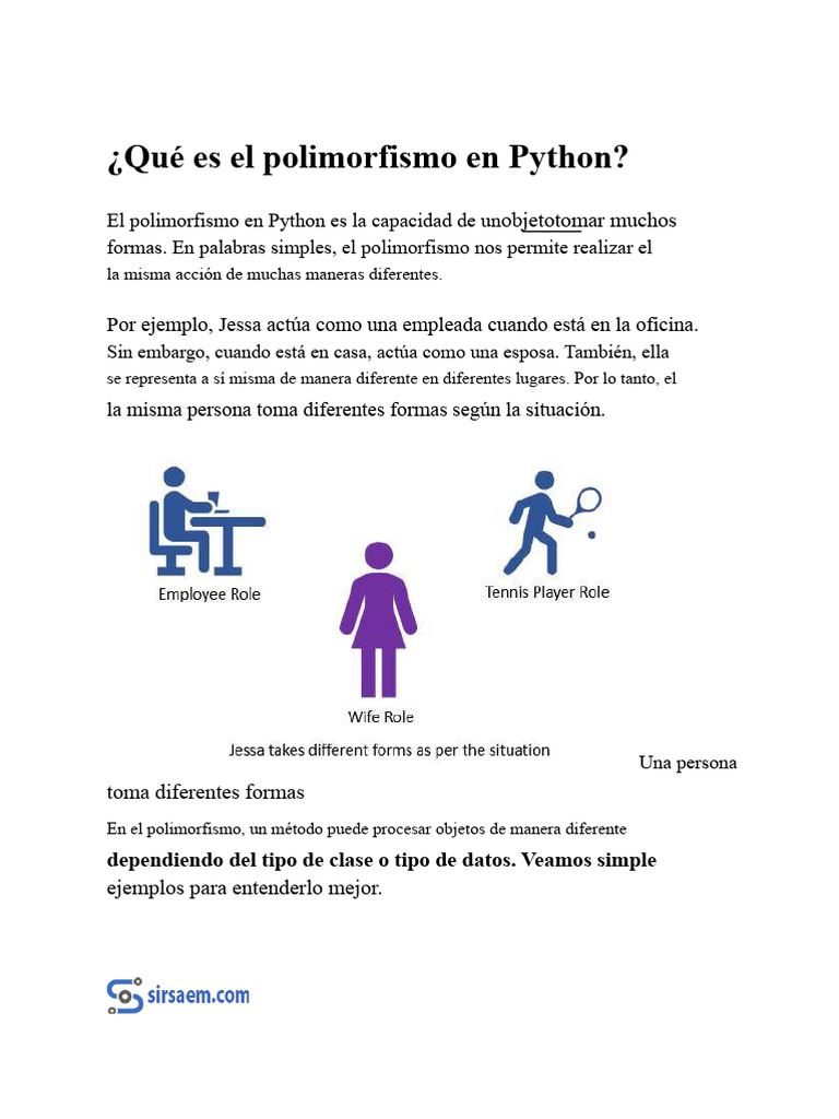 ¿Qué Es El Polimorfismo en Python? | PDF | Objeto (informática ...
