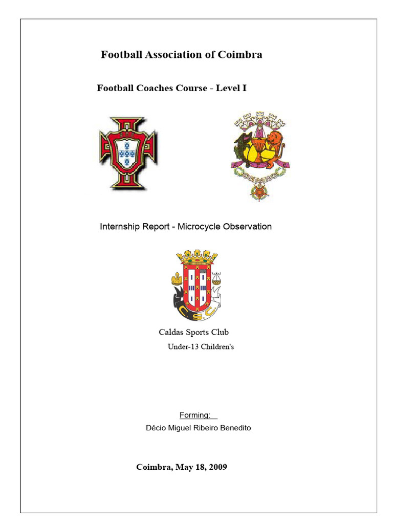 Under-13 Football Microcycle Report | PDF | Forward (Association ...