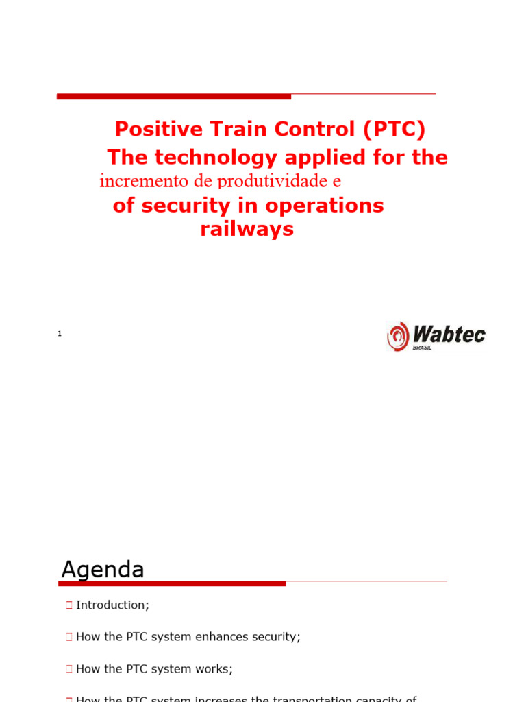 Positive Train Control (PTC) | PDF | Sustainable Transport | Transport ...