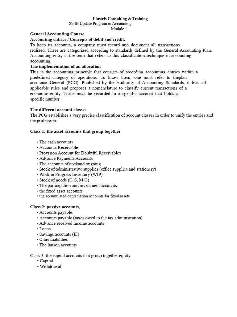 General Accounting Course PDF Format | PDF | Debits And Credits | Expense