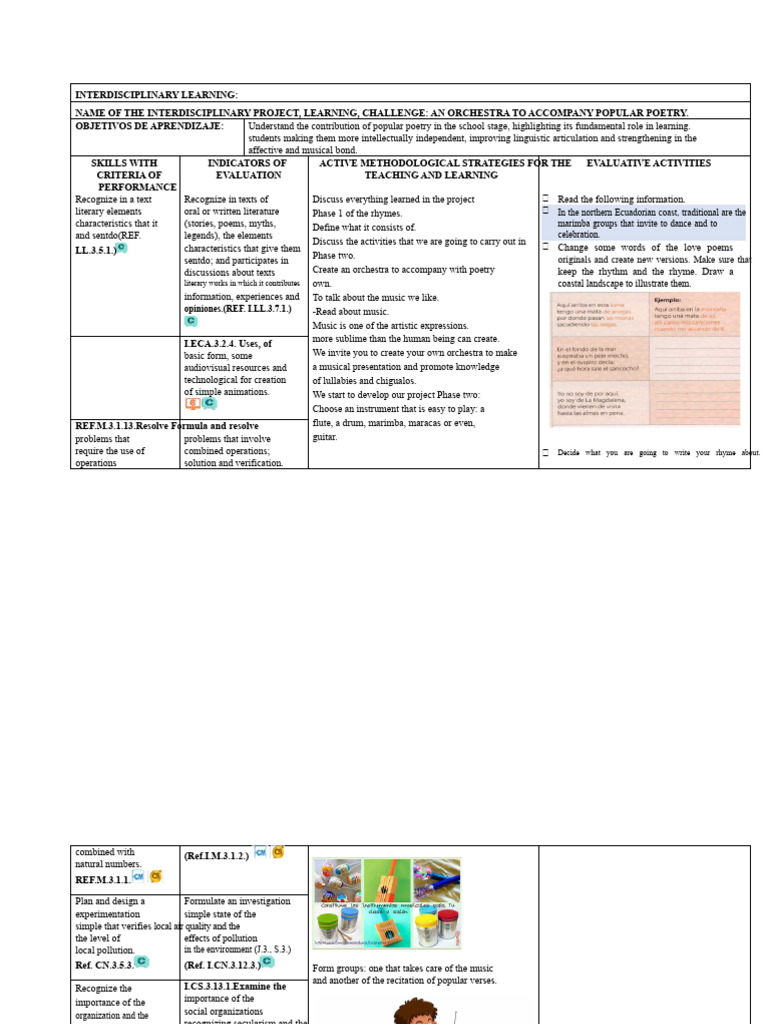 Interdisciplinary Project ... Send | PDF | Poetry | Learning