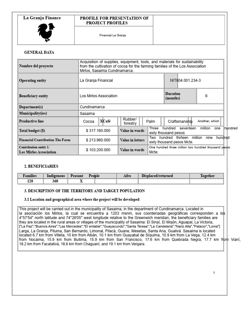 Annex Project Profile Los Mirlos | PDF | Poverty | Poverty & Homelessness