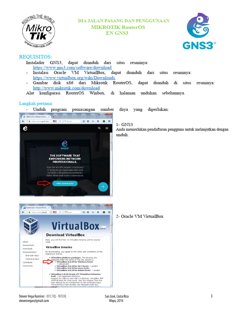 Menginstal Mikrotik RouterOS Di GNS3 | PDF
