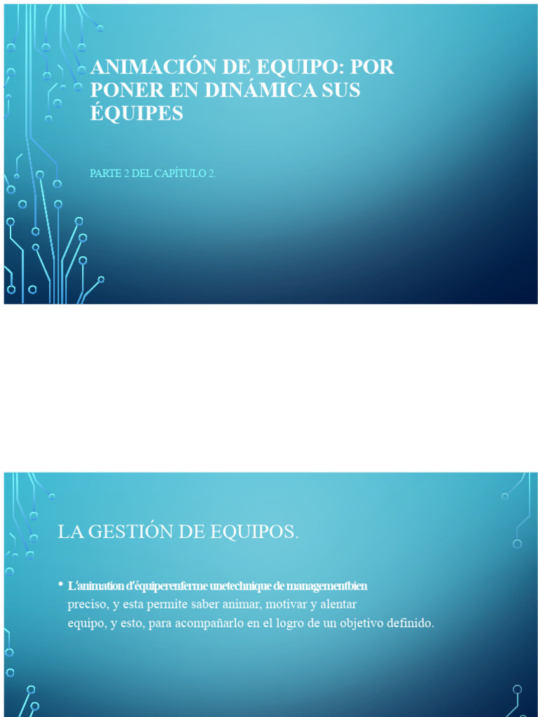 Animación de Equipos: Claves para el Éxito | PDF | Liderazgo | Economias