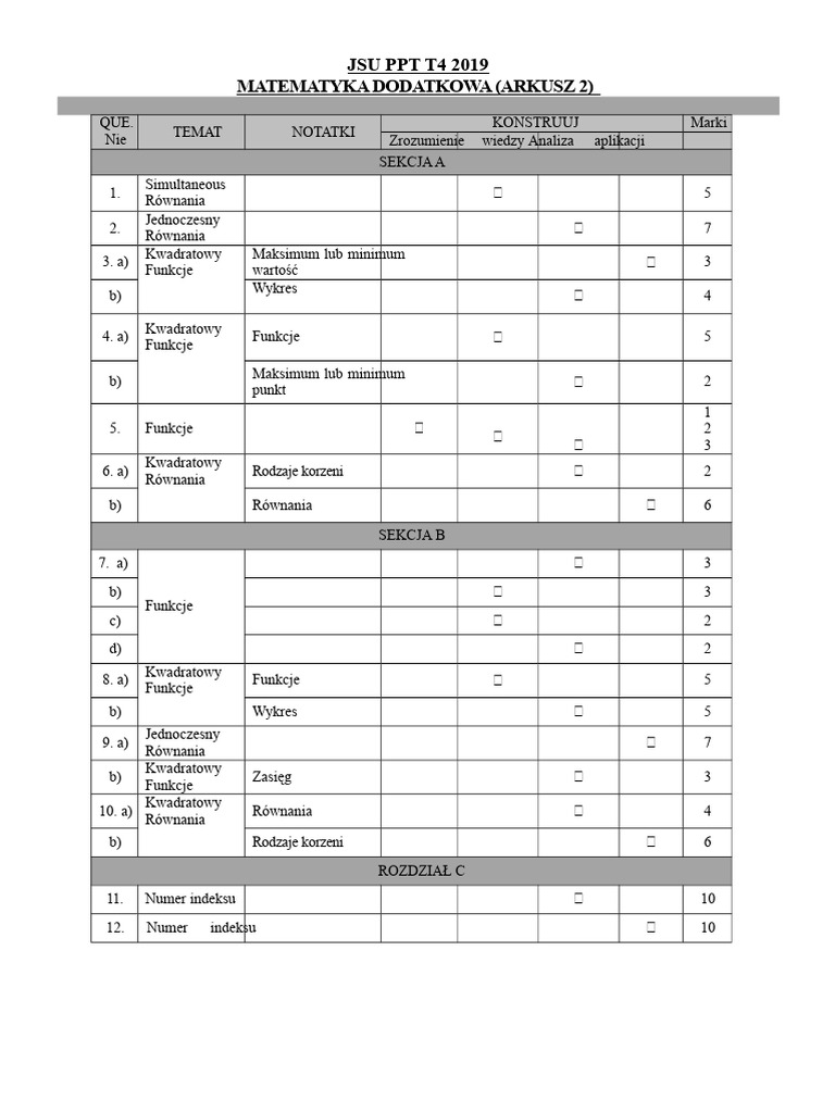 JSU PPT P2 2019 (DODATKOWA MATEMATYKA) | PDF