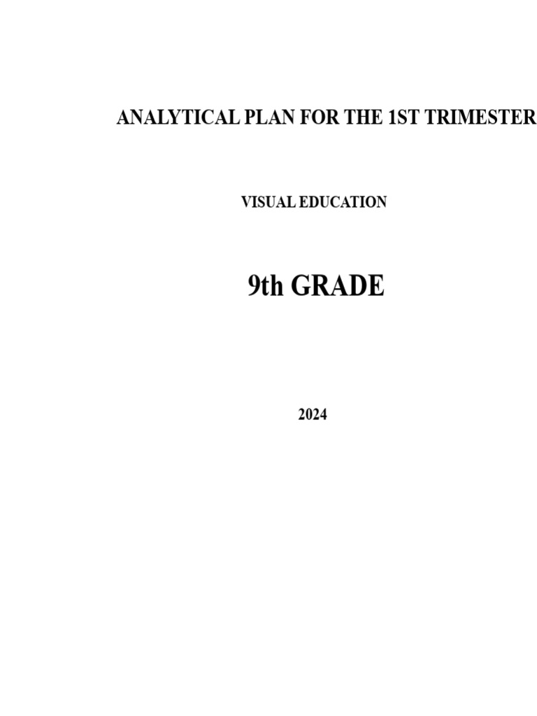 ANALYTICAL PLAN 9th GRADE. VISUAL 2024 | PDF | Geometry | Analytic Geometry