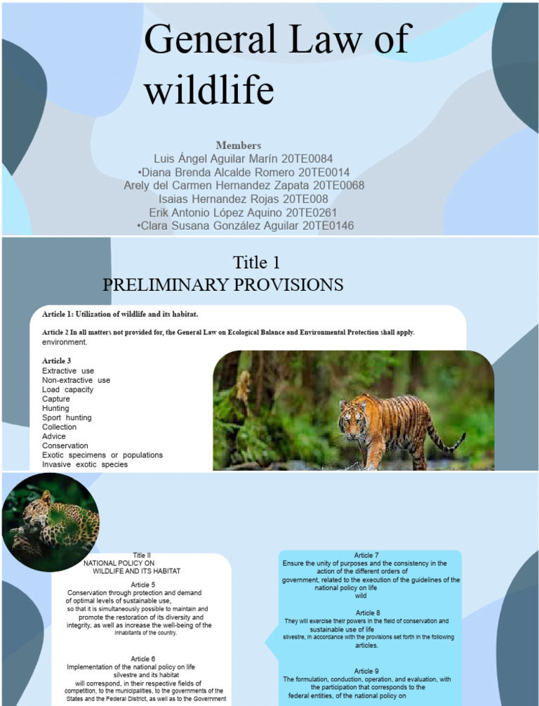 General Law on Wildlife Conservation | PDF | Conservation Biology ...