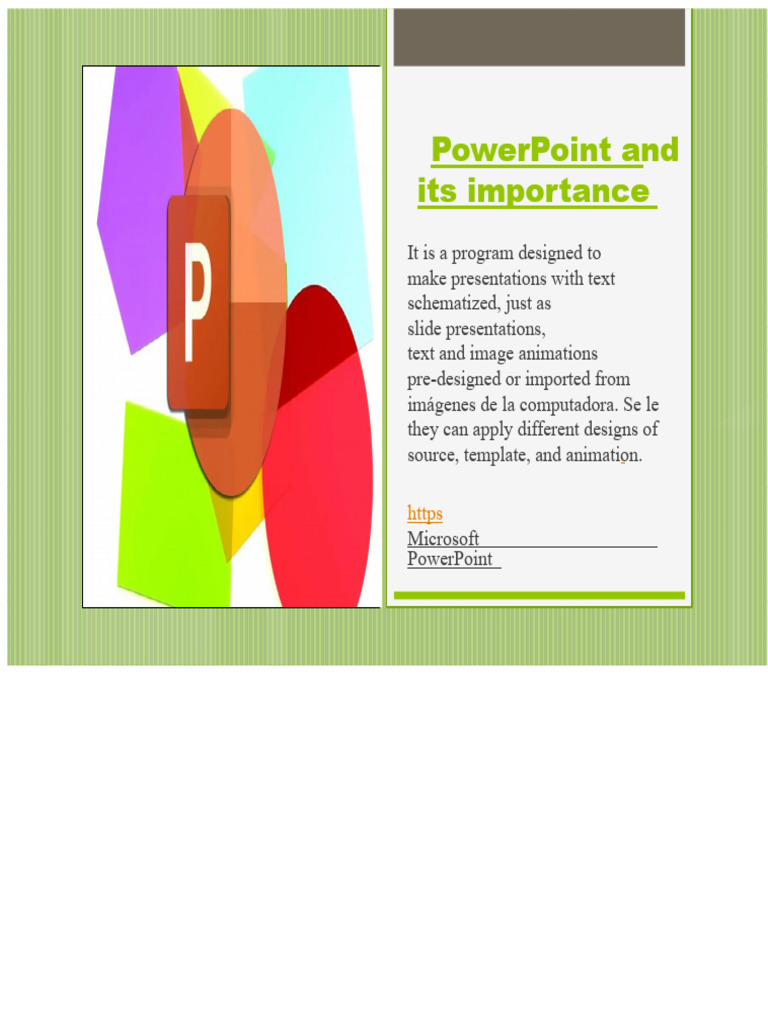 PowerPoint and Its Importance | PDF | Microsoft Power Point | Computing