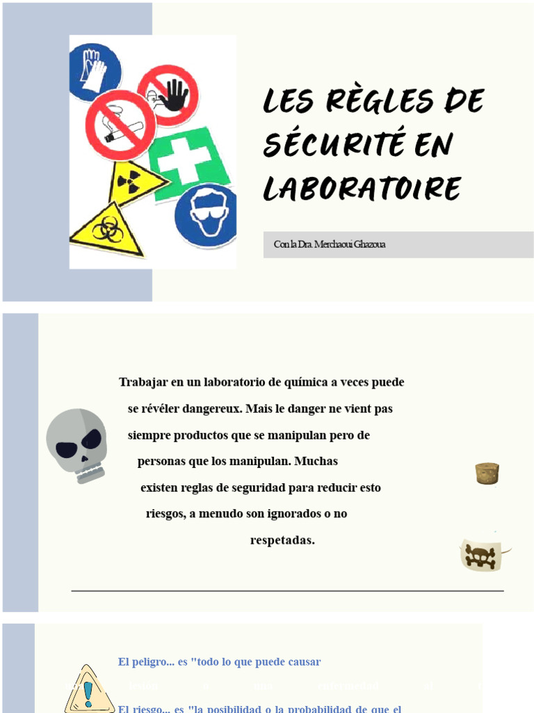 Curso 4 Las Reglas de Seguridad en El Laboratorio | PDF | Laboratorios ...