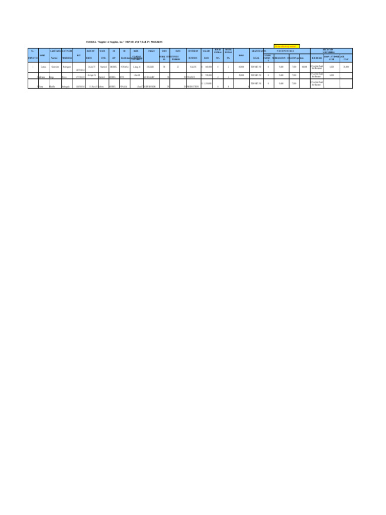Payroll Settlement Document Template | PDF | Business | Economies