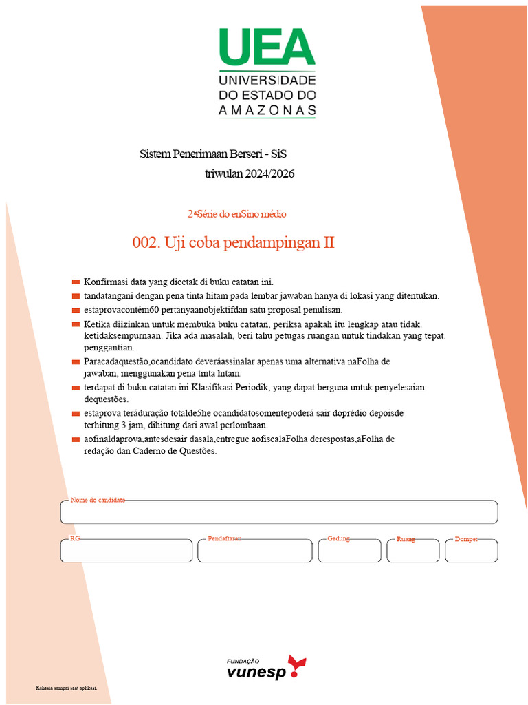 Ujian Penerimaan SiS 2024: Panduan Lengkap | PDF
