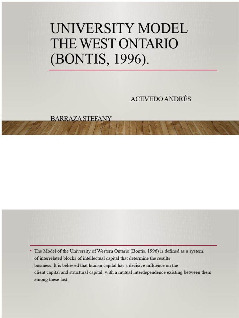 University Model of Western Ontario | PDF
