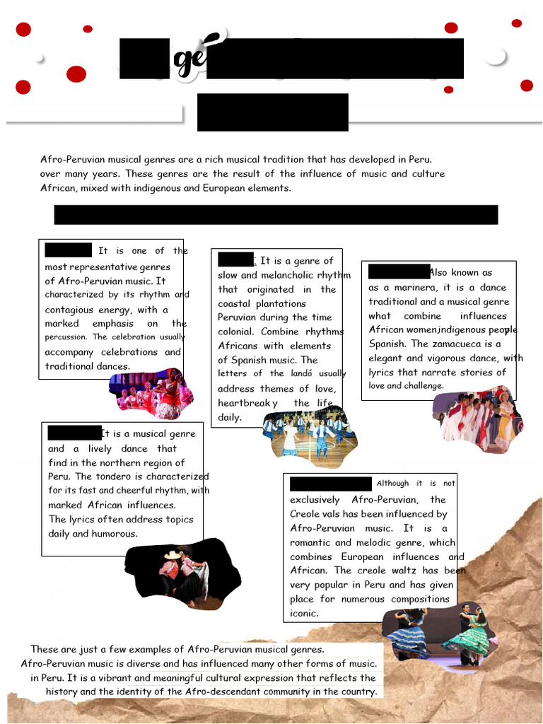 Afro-Peruvian Musical Genres | PDF | Musicology | Performing Arts