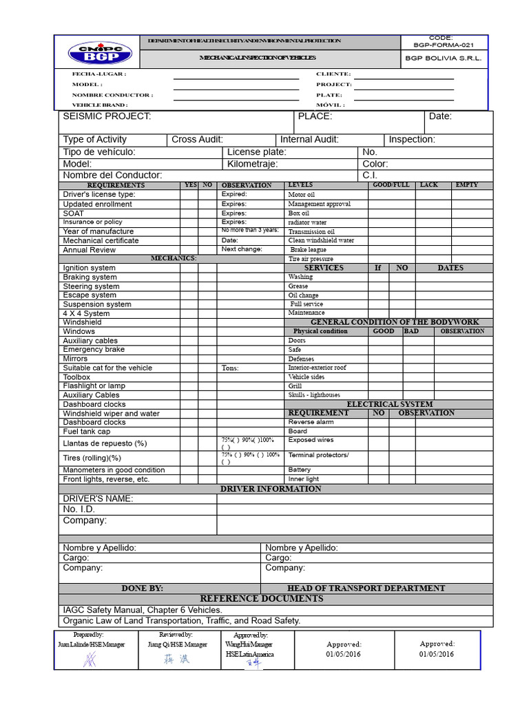 Mechanical Inspection of Vehicles | PDF | Vehicles | Car