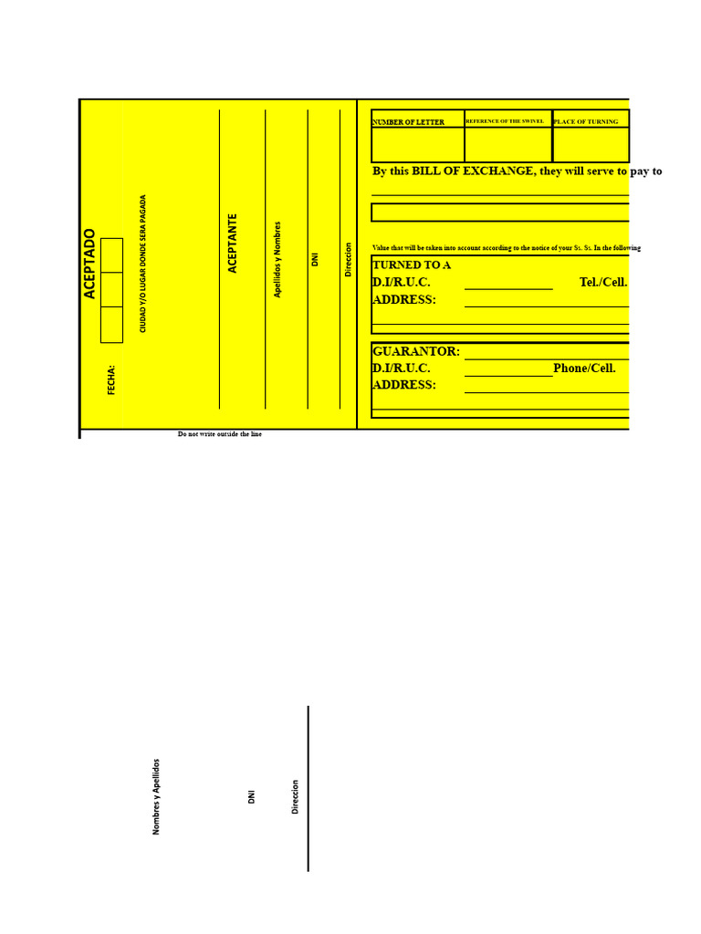 Bill of Exchange Template Guide | PDF
