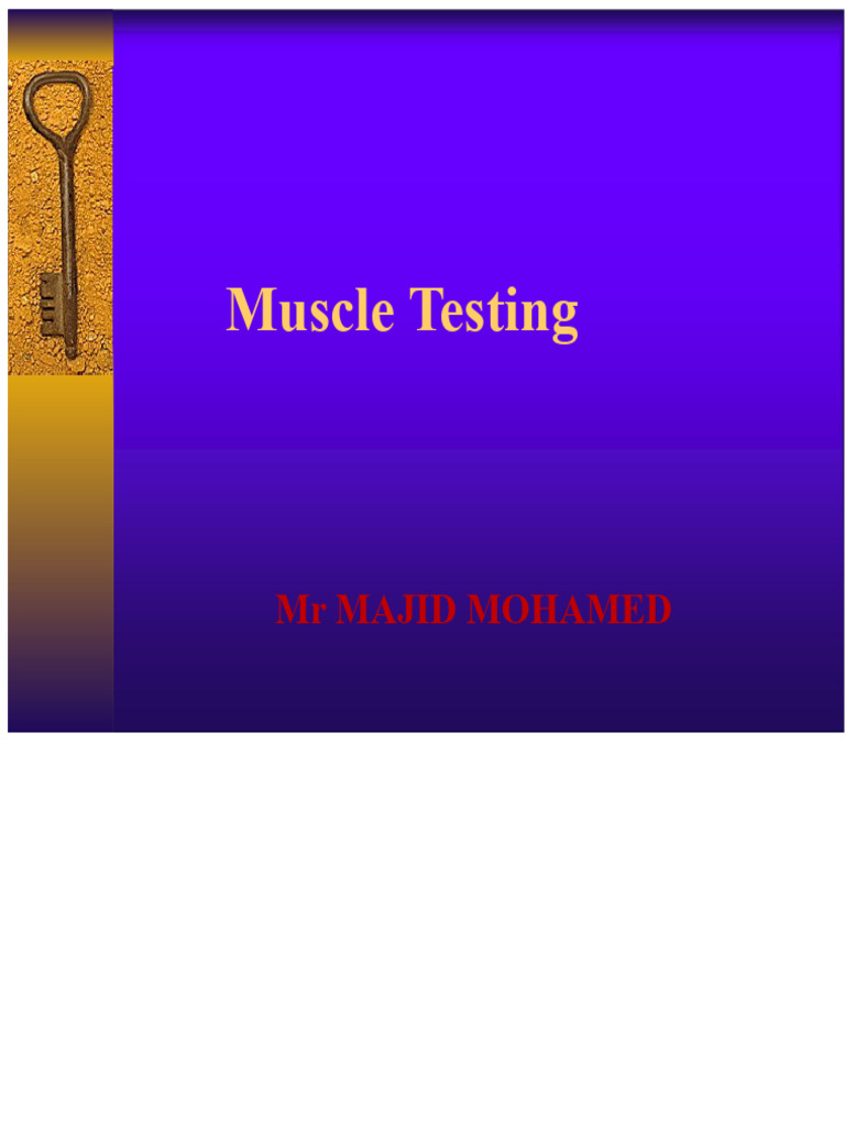 Muscle Testing | PDF | Anatomical Terms Of Motion | Human Leg