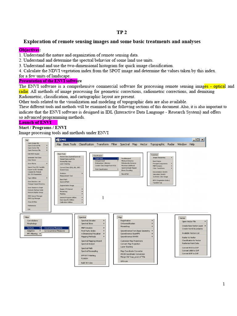 Remote Sensing Image Analysis with ENVI | PDF | Rgb Color Model ...