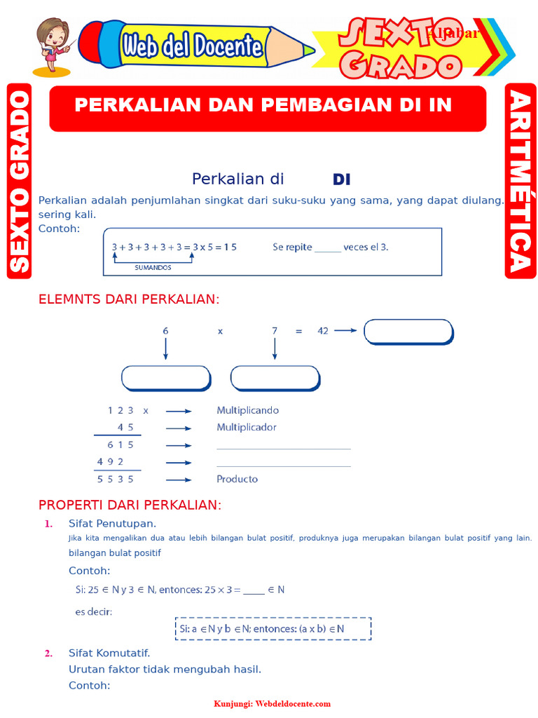 Sifat Perkalian dan Pembagian dalam Aljabar | PDF