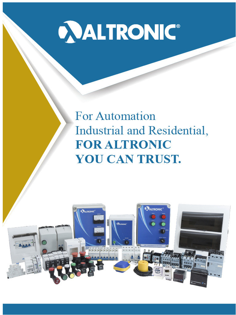 ALTRONIC Automation Products Overview | PDF | Relay | Alternating Current