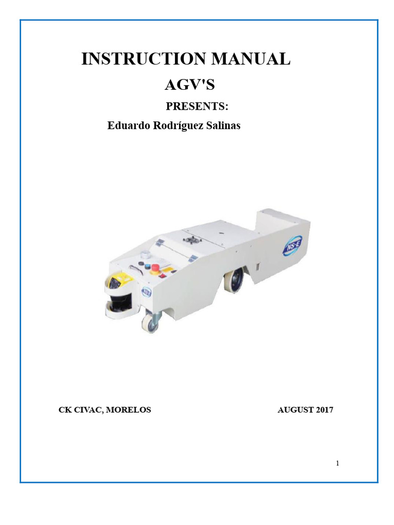 AGV Instruction Manual | PDF | Road | Electrical Engineering