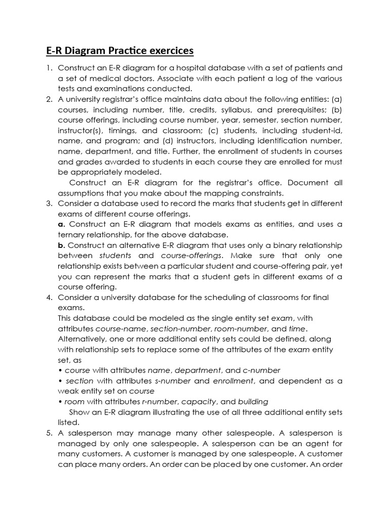 Database & SQL - ER Diagram Assignment | PDF | Medical Prescription | Pharmacy