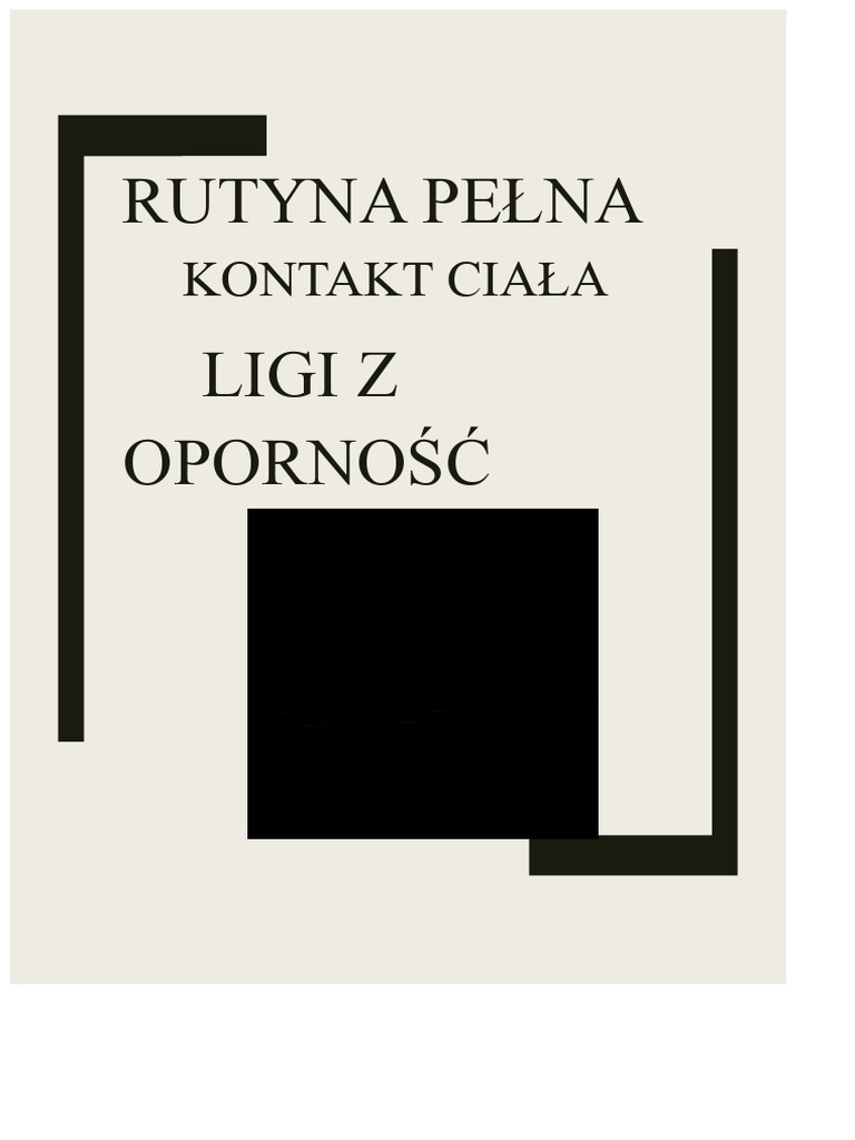 Całościowa Rutyna Z Gumami Oporowymi | PDF