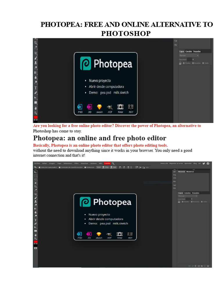 Photopea: Free Online Photoshop Alternative | PDF | Adobe Photoshop ...