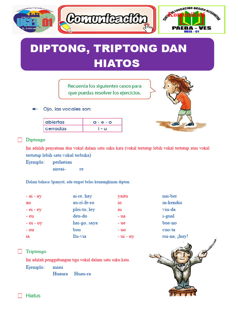 11. Diftong, Triftong dan Hiatus | PDF