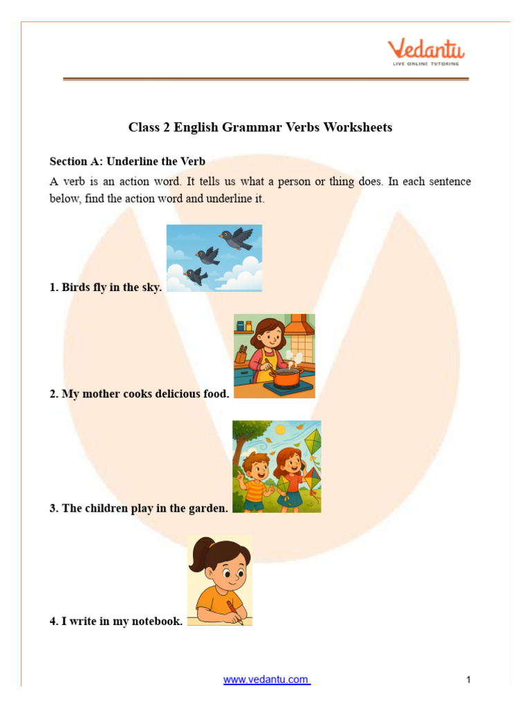 Class 2 English Grammar Verbs | PDF | Linguistics