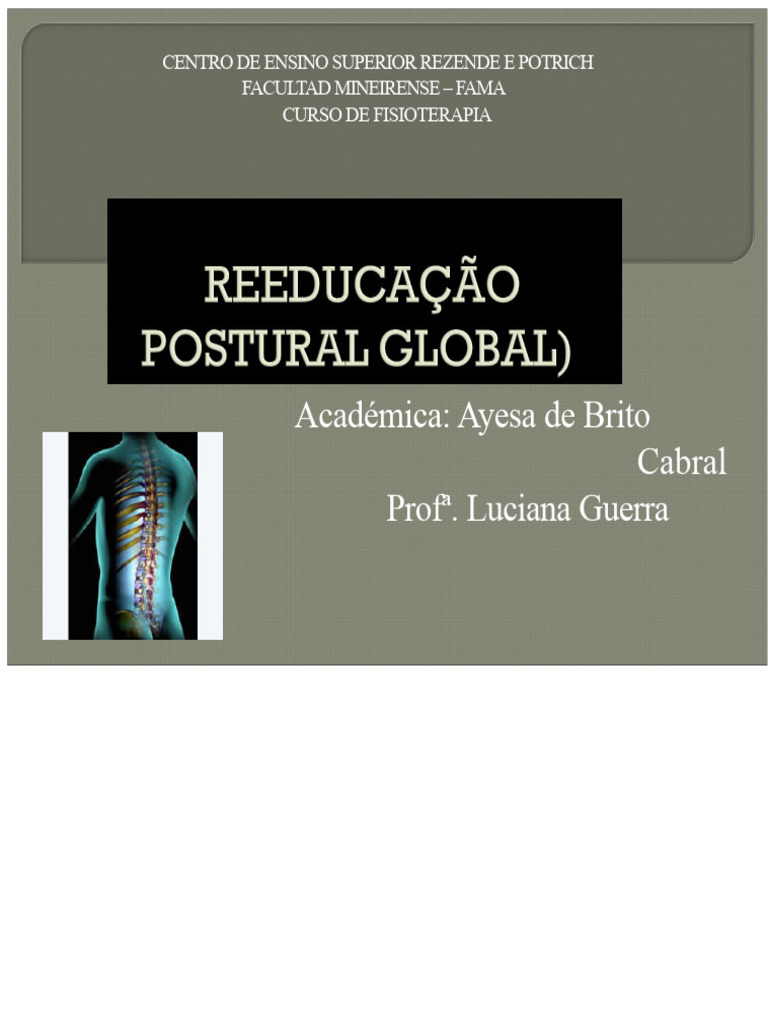 Reeducación Postural Global: RPG en Fisioterapia | PDF | Músculo ...