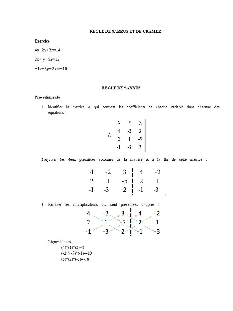 Méthodes de résolution de systèmes linéaires | PDF | Matrice ...
