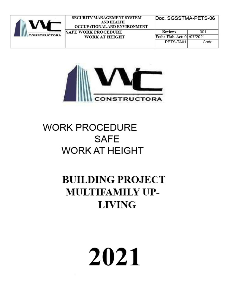 Safe Work Practices (Working at Heights) | PDF | Welding | Construction