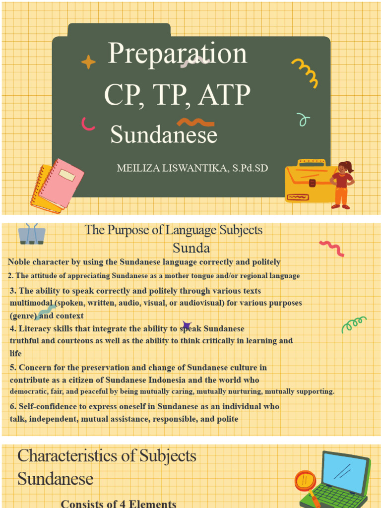 Preparation of CP, TP, ATP in Sundanese Language | PDF | Learning ...