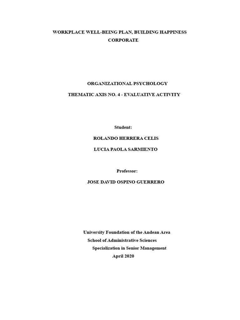 Workplace Well-Being Strategies for Happiness | PDF | Well Being ...