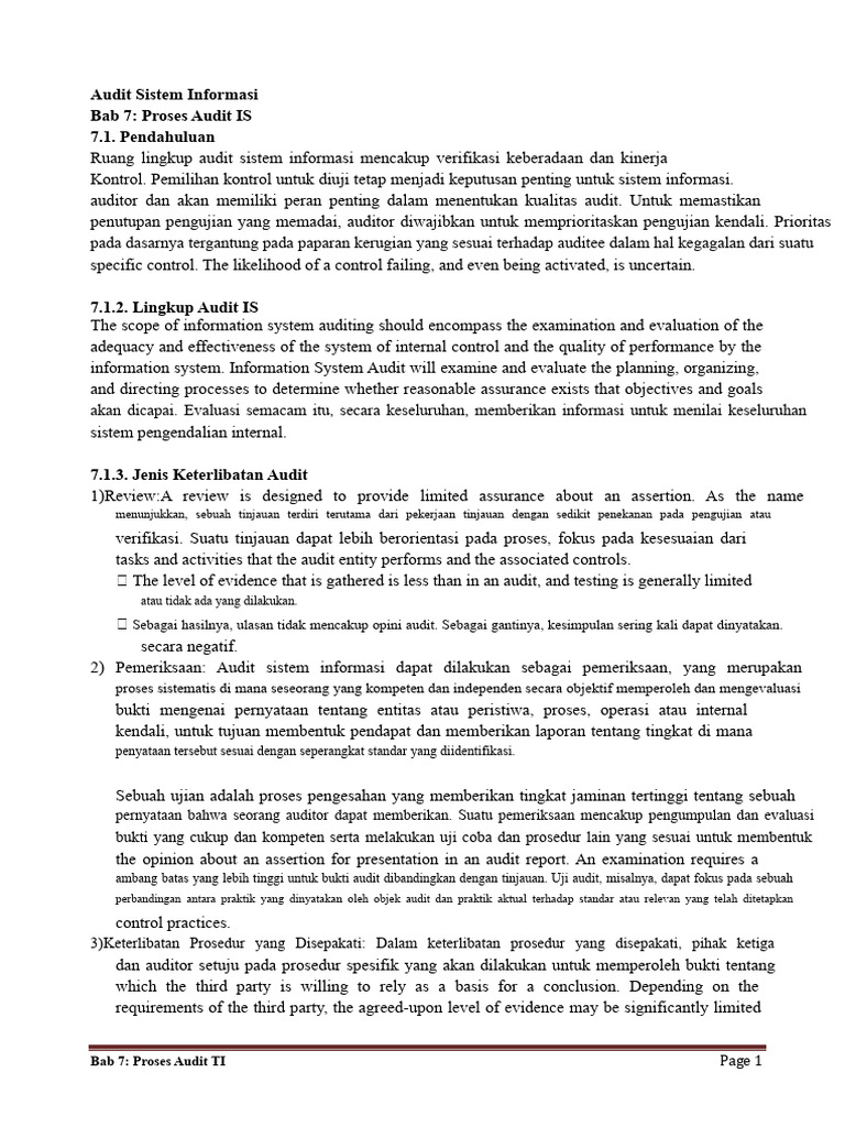 Proses Audit Sistem Informasi Efektif | PDF