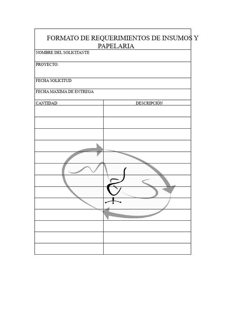 Formato de Requerimentos de Insumos e Papelaria | PDF