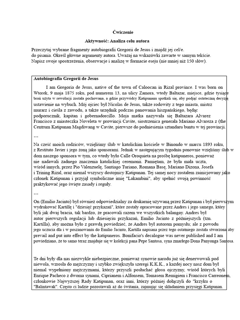 Analiza celu autora | PDF