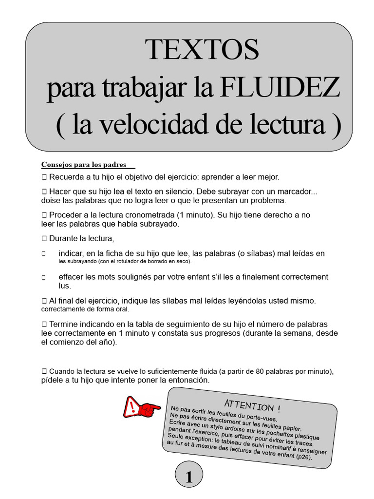 Mejora la fluidez de lectura infantil | PDF