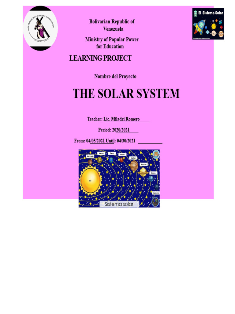 Solar System Project | PDF | Communication | Solar System
